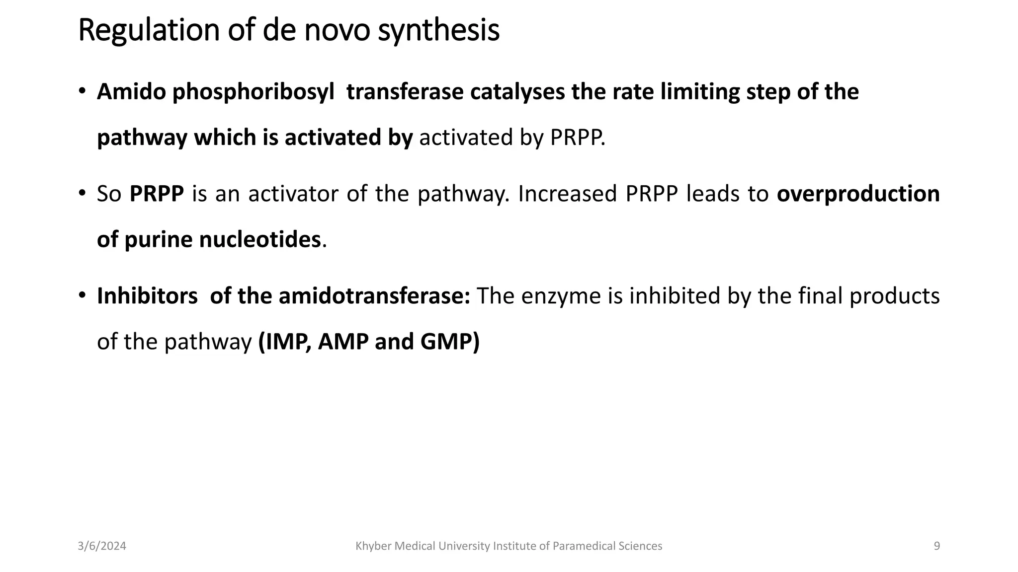 Nucleotide metabolism .biochemistry lecture | PPTX