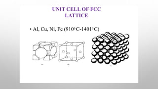 5.1 CRYSTAL STRUCTURE OF METALS AND LATTICE STRUCTURE.pptx