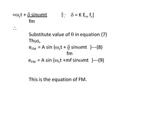 Angel modulization in Frequency modulation and Phase modulation | PPTX