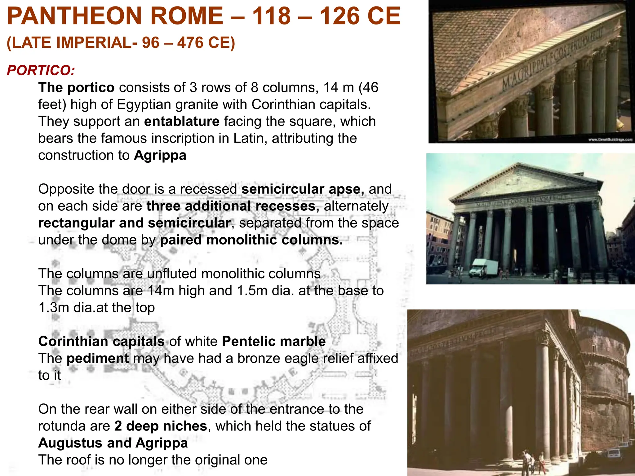 ROMAN ARCHITECTURE Sanctuaries, Temples Forums, Basilicas & related ...