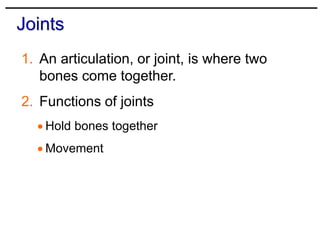 THE SKELETAL SYSTEM - The functions of bone Classification and ...
