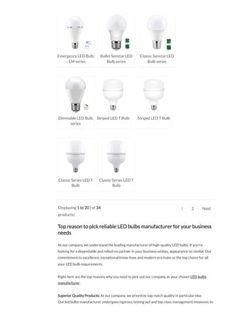 LED Bulbs Manufacturer and Supplier in China - ACRHT | PDF ...