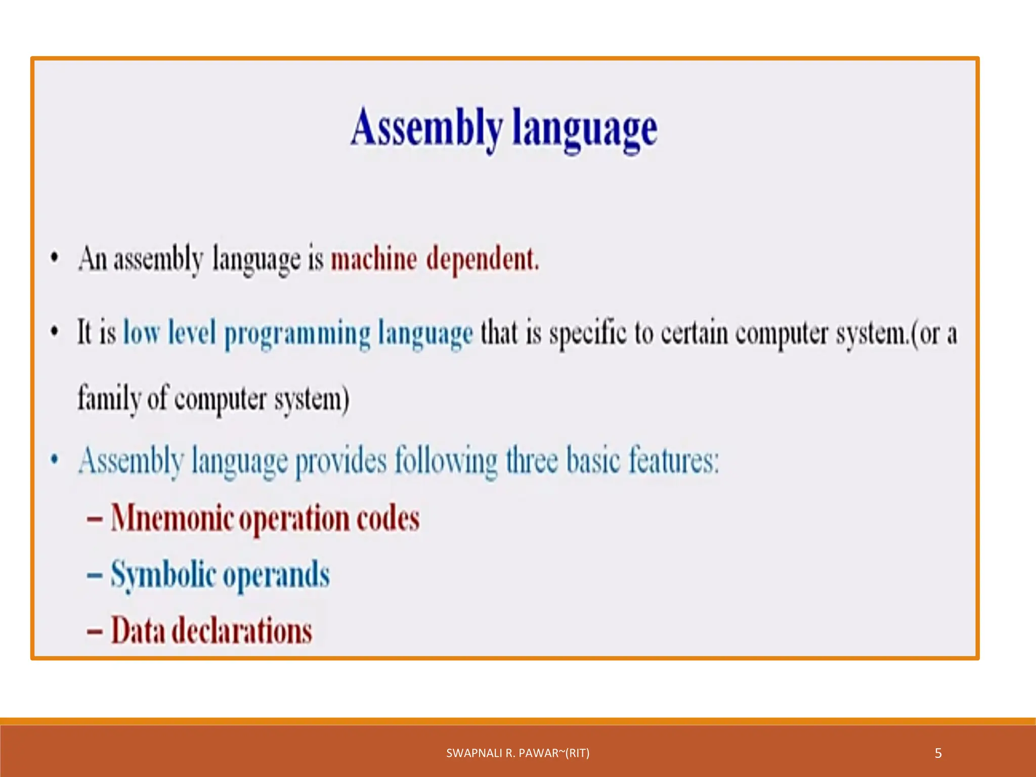 5.Elements of Assembly Language in System Software.pdf
