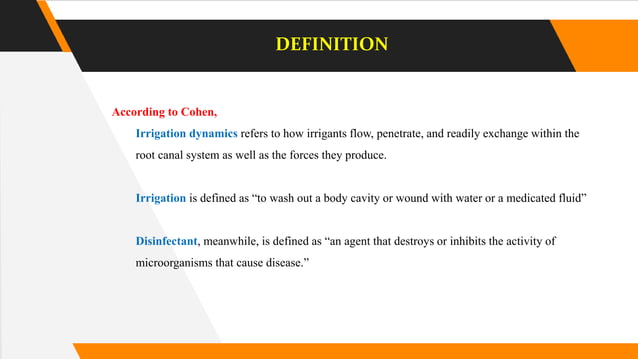 VARIOUS ROOT CANAL IRRIGANTS IN ENDODONTICS | PPTX