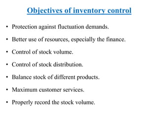 INVENTORYCONTROL. definition and methods | PPTX
