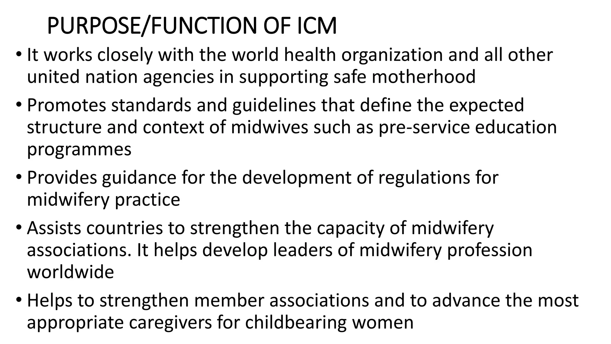 5. INTERNATIONAL CONFEDERATION OF MIDWIFES (ICM).pptx