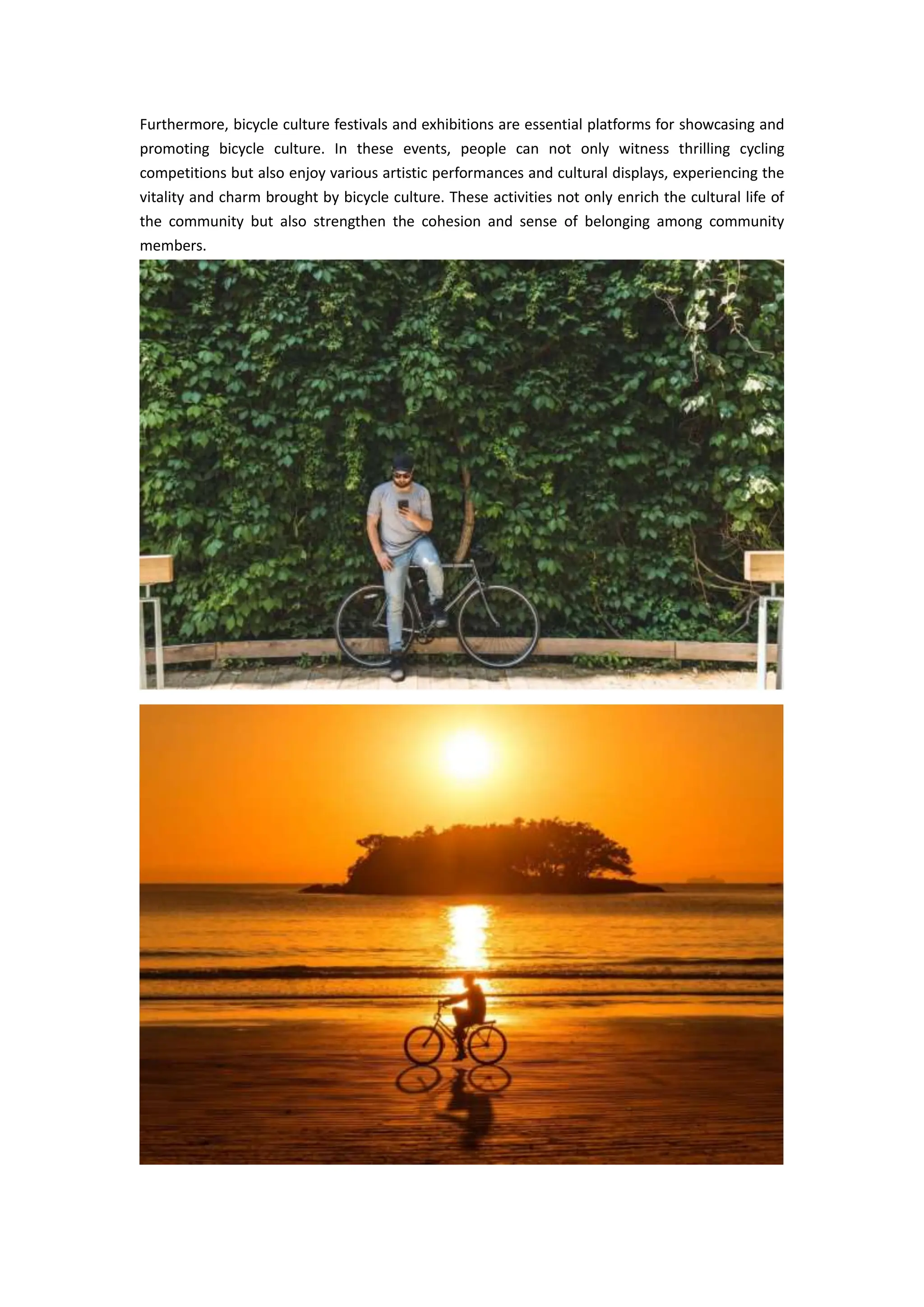 Bicycle Culture: Embracing the Joy and Cohesion of Cycling into Life | DOCX