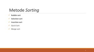 desain dan analisis algoritma - Sorting.pdf