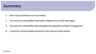 Adapting to the new normal at NVD with Anchore Vulnerability Feed | PPT