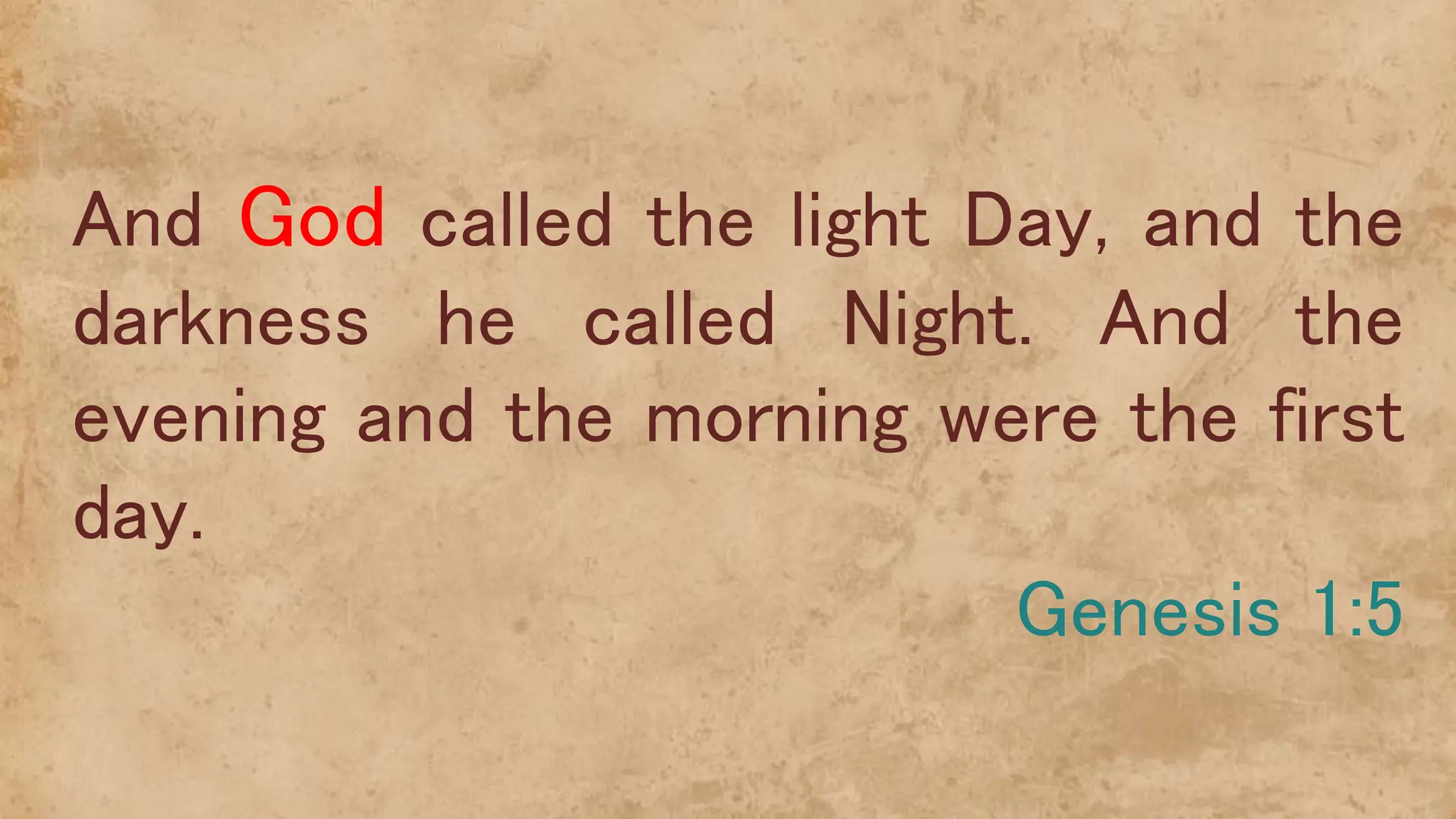 Genesis 1:5 - Meditate the Scripture Daily bit by bit | PPT