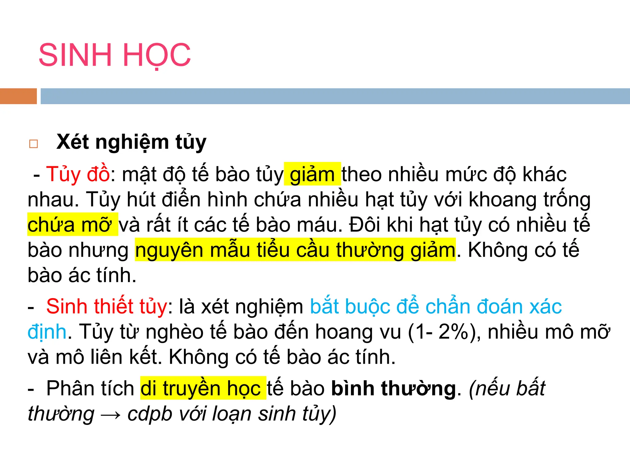 5. Suy tủy- pptx huyết học GV Võ Thị Kim Hoa | PPTX
