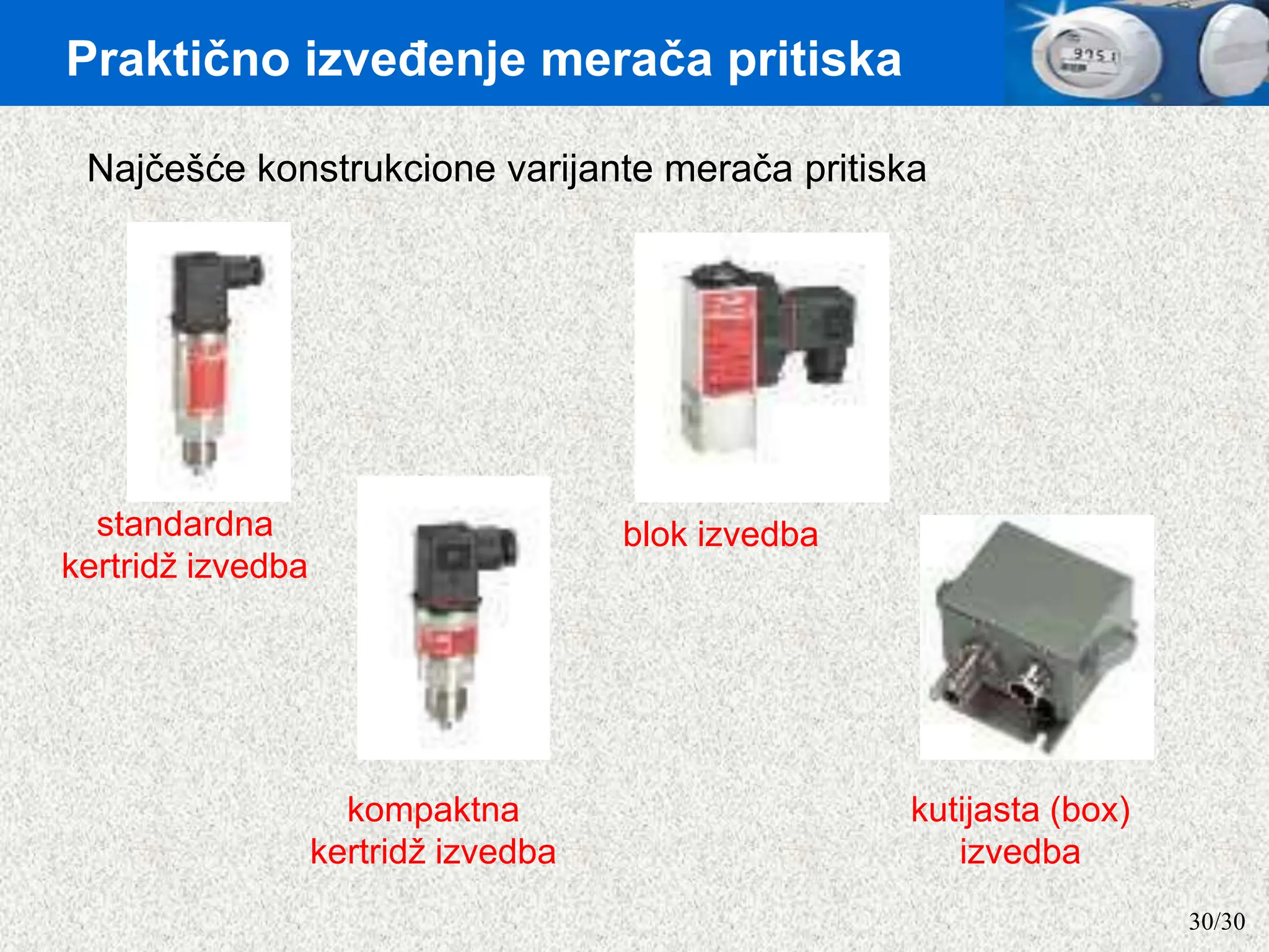 Merenje pritiska (merni uređaji, principi merenja) | PPT