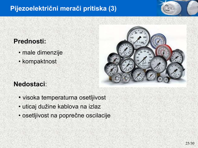 Merenje pritiska (merni uređaji, principi merenja) | PPT