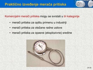 Merenje pritiska (merni uređaji, principi merenja) | PPT
