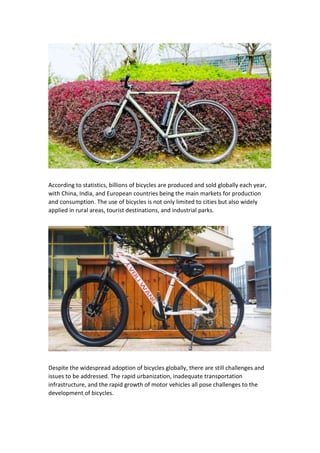 Current Status of Bicycle Usage Globally: A Vital Force for Sustainable ...