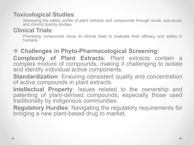Biological Screening of Herbal Drugs in detailed. | PPTX | Herbs and ...