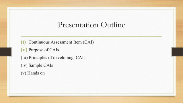 5. Continuous Assessments item Presentation April, 2024.pptx | Environment | Science