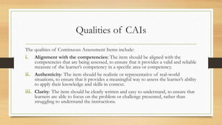 5. Continuous Assessments item Presentation April, 2024.pptx