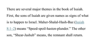 5. The Book of Isaiah: Divine sovereignty in judgment and deliverance ...