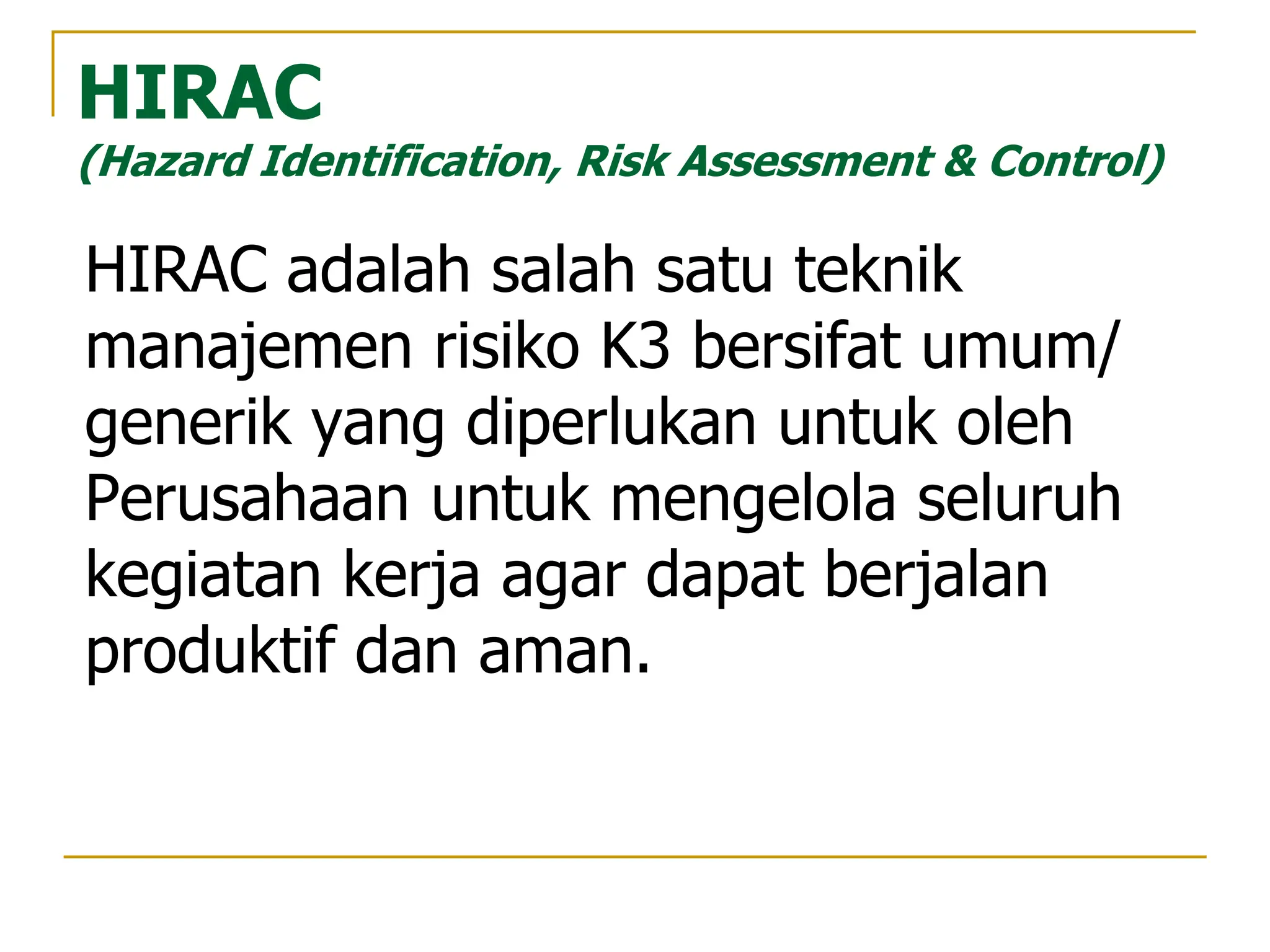 MANAJEMEN RESIKO K3 MANAJEMEN RESIKO K3 MANAJEMEN RESIKO K3 | PPT
