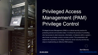 The Importance of Privilege Control for Server Security | PPTX