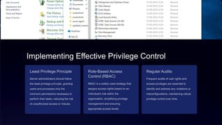 The Importance of Privilege Control for Server Security | PPT