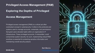 Exploring the Depths of Privileged Access Management | PPTX ...