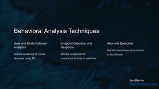 Advanced Techniques for Cyber Security Analysis and Anomaly Detection | PPT