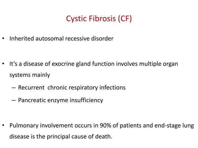 Cystic Fibrosis and its Pathophysiology | PPT