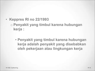 materi kesehatan dan keselamatann kerja mengenai penyakit akibaat kerja | PPT