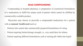 Compounding in Hospitals | PPTX
