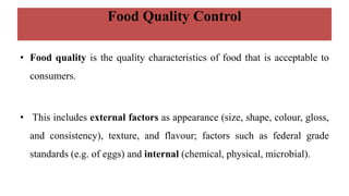 Quality quantity control of food safety | PPTX