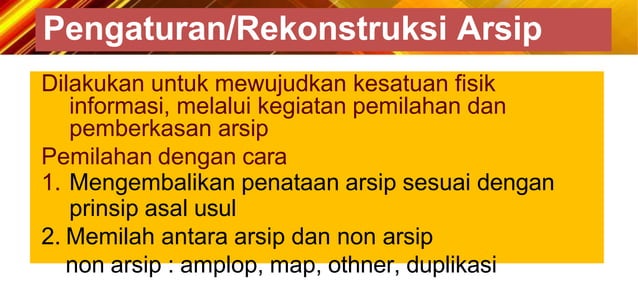 Pengelolaan Arsip Inaktif Pada Instansi Pemerintahan | PPTX