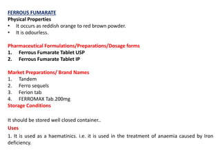 Haematinics-Introduction and Classification | PPT