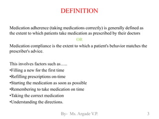 5. Medication Adherence.pptx Community Pharmacy and Management | PPTX