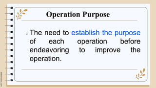 Operations Analysis Operation Purpose Pdf