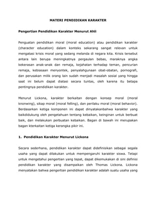 Materi MPLS Pendidikan Karakter untuk umum | PDF