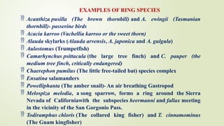 5.2.2 Biological species concept- (Sibling, polymorphic, polytypic ...
