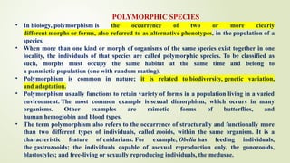 5.2.2 Biological species concept- (Sibling, polymorphic, polytypic ...