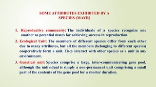 5.2.2 Biological species concept- (Sibling, polymorphic, polytypic ...