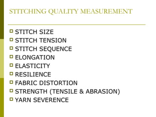 Stitching problems and causes in sewing.ppt