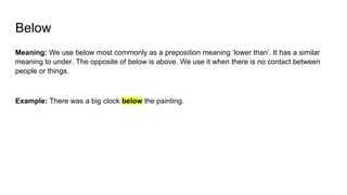 Algunas preposiciones en inglés donde puedes aprender mucho | PPTX