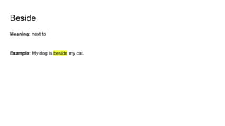 Algunas preposiciones en inglés donde puedes aprender mucho | PPTX