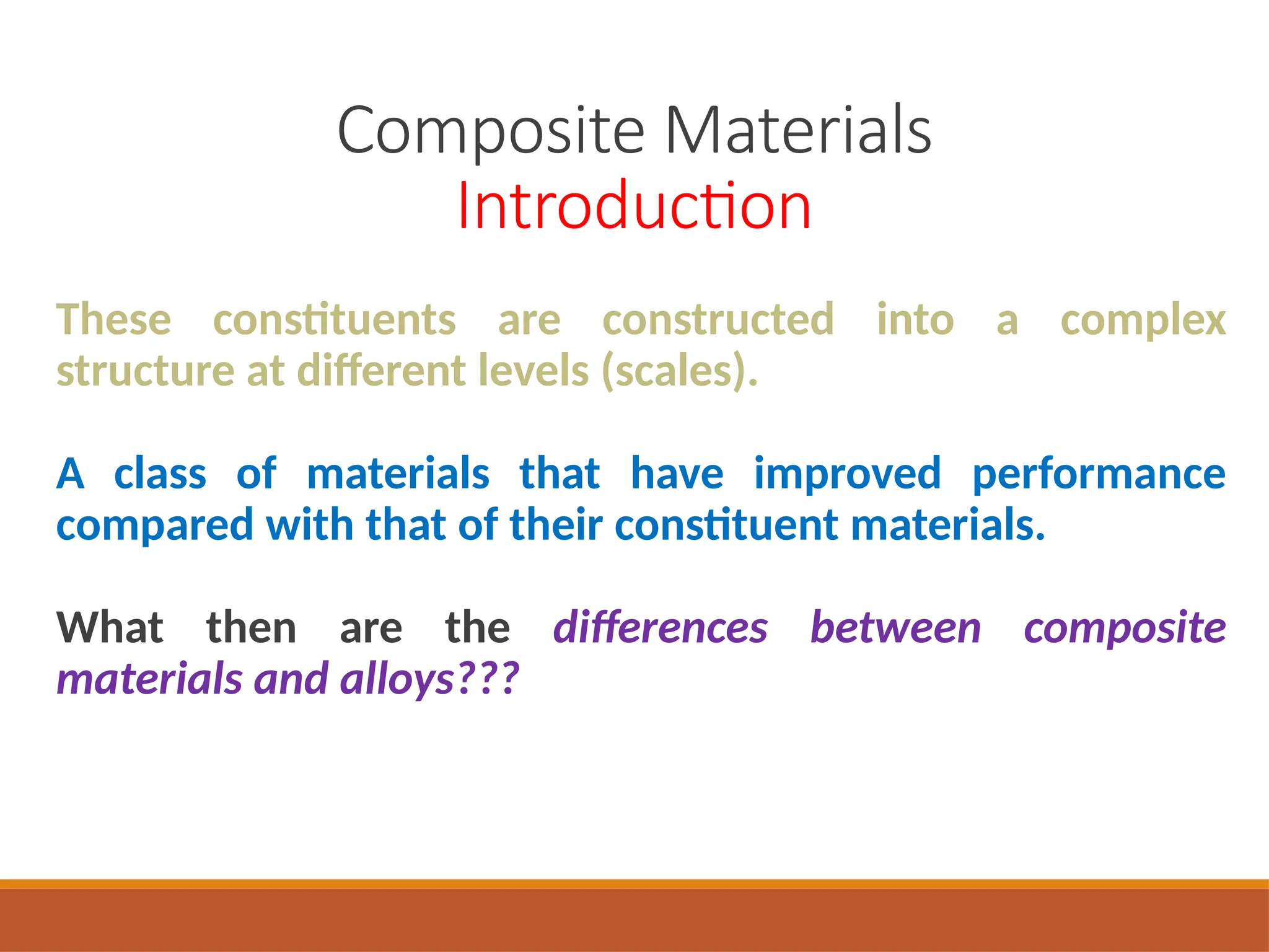 Composite Materials Material Science and Engineering | PPTX
