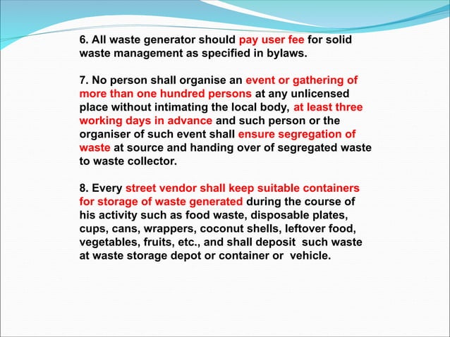 5. SOLID WASTE management and it's requirement environmental control ...