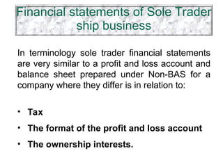 5. Presentation on Chapter-13. Sole trader and partnership F.S. Final ...