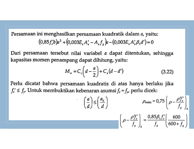 ANALISA BALOK TULANGAN RANGKAP - STRUKTUR BETON BERTULANG | PDF