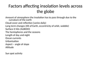 5. Factors affecting insolation.ppt , Introductory heat budget | PPT