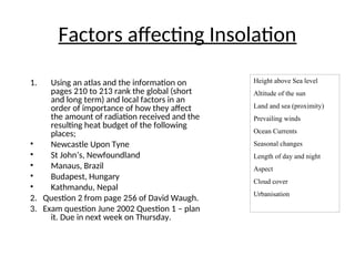 5. Factors affecting insolation.ppt , Introductory heat budget | PPT