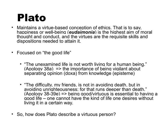 A lesson on virtue ethics in philosophy. | PPT